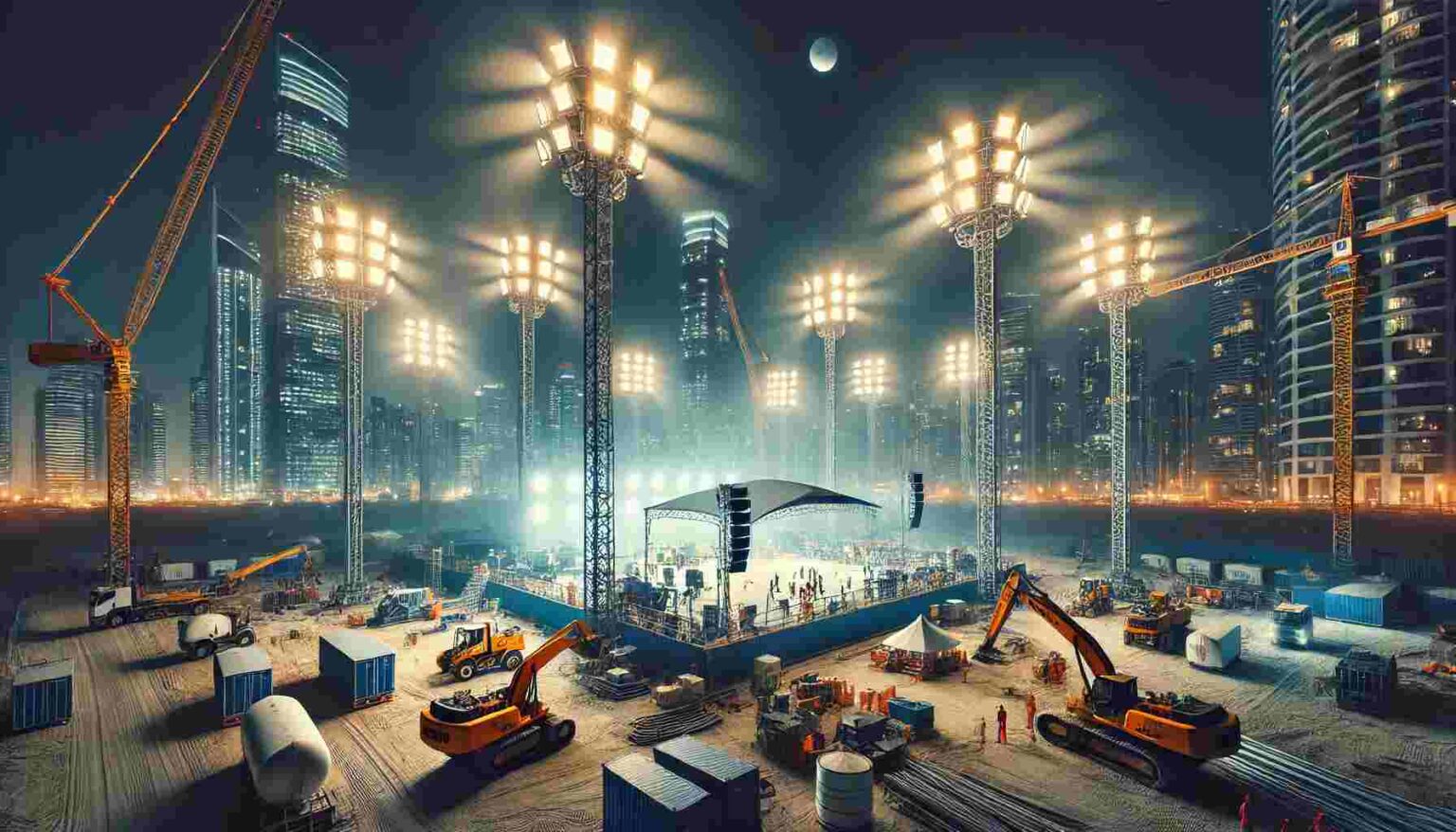 Lighting Towers in UAE – Reliable Solutions for Construction & Events